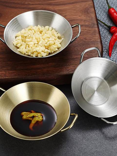 304 Korean Stainless Steel Creative Small Seasoning Diber Ear Gold Dip ...