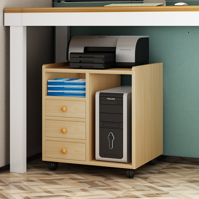 Simple printer rack movable computer main rack storage rack with pulley ...