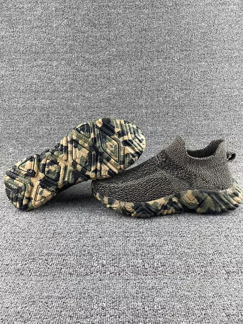 Men's shoes camouflage casual shoes popcorn non-slip soft sole one-foot ...