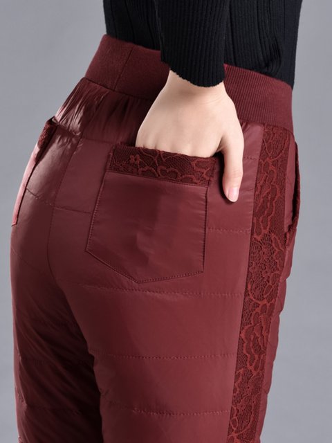 Off-season broken-size white duck down pants for women wearing lace ...
