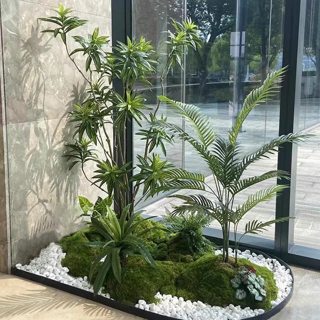 Simulated green plant landscaping indoor living room decorations ...