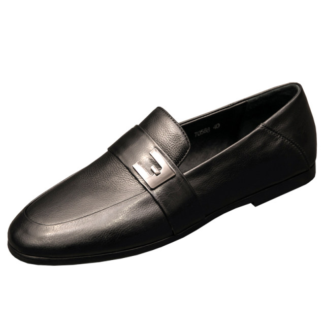 Korean style small leather shoes for men, genuine leather, breathable ...