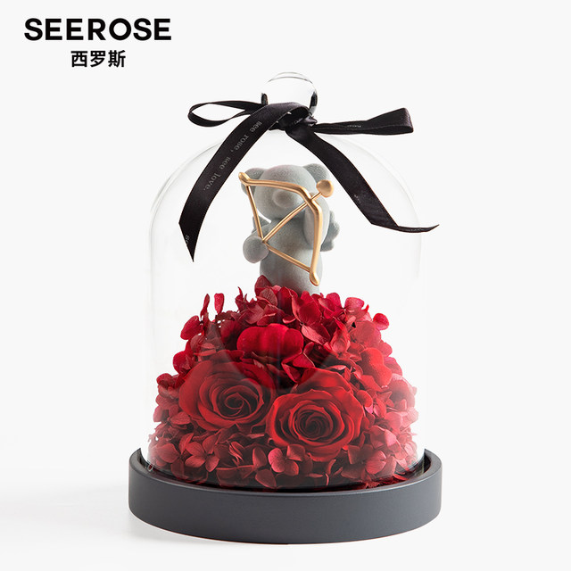 SEEROSE Preserved Flowers, Preserved Roses, Cupid Bears, Valentine's ...