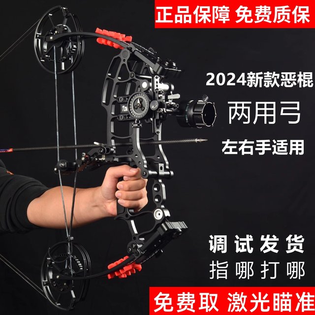New villain dual-purpose steel ball bow outdoor compound bow archery ...