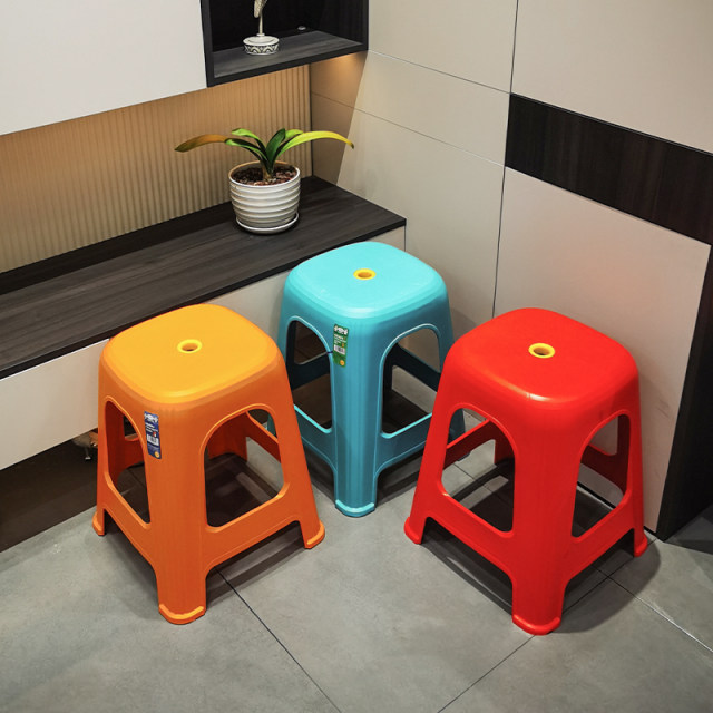 Plastic stool thickened simplicity Modern domestic stacking cooked glue ...