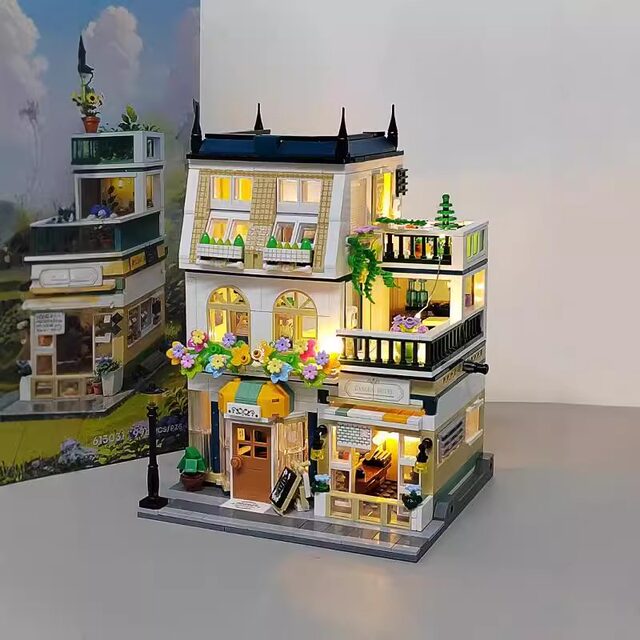 New building blocks street view villa apartment house construction ...