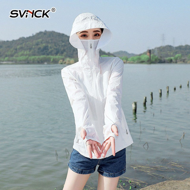 High-end hooded sun protection jacket for women in summer thin quick ...