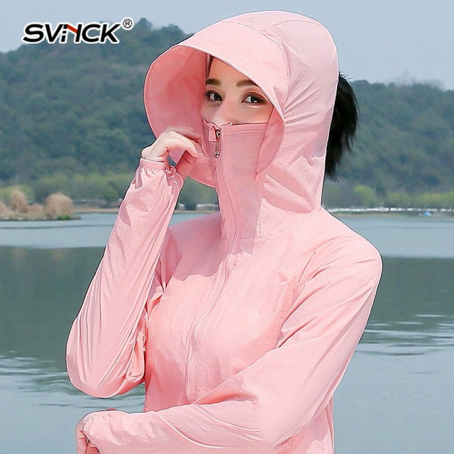 High-end hooded sun protection jacket for women in summer thin quick ...