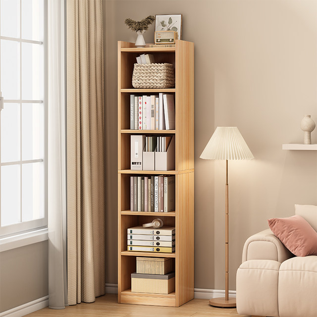 Narrow seam bookcase bookshelf floor-standing simple living room small ...