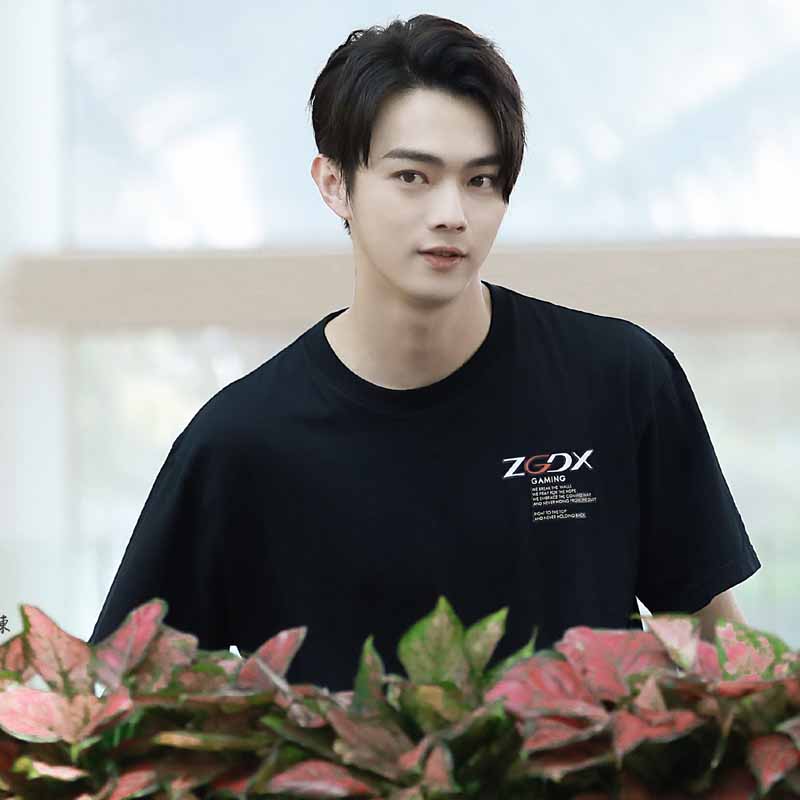 You are beautiful when you smile Xu Kailu Sicheng's same ZGDX team black short-sleeved T-shirt ...