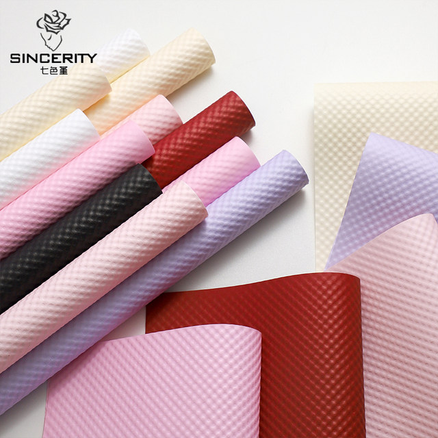 Seven-color violet embossed paper flower wrapping paper three ...