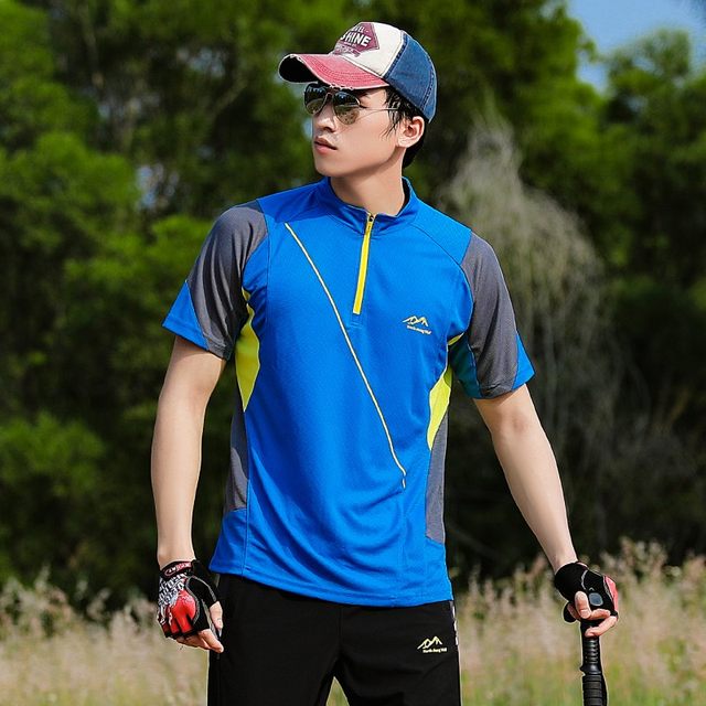 Outdoor quick-drying clothing men's short-sleeved sports T-shirt hiking ...
