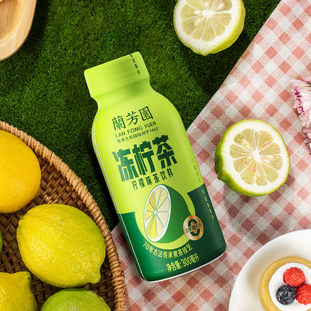 Lan Fong Yuen 0 sucrose Hong Kong style frozen lemon tea drink 300ml*12 ...