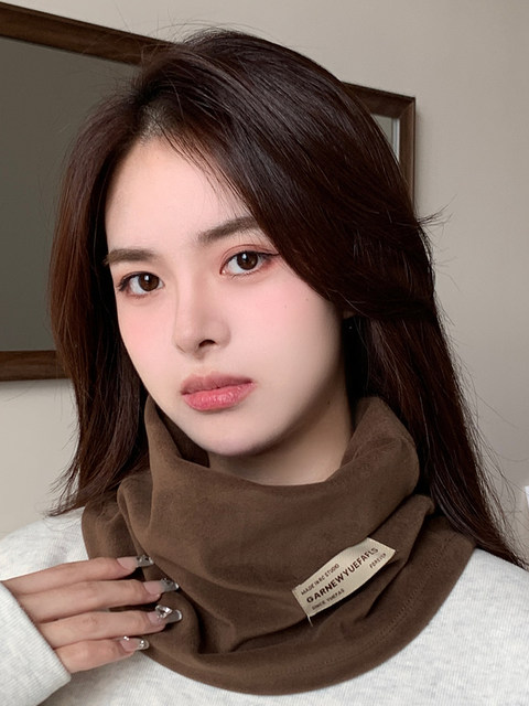Autumn and winter thickened neck scarf for women to keep warm while ...