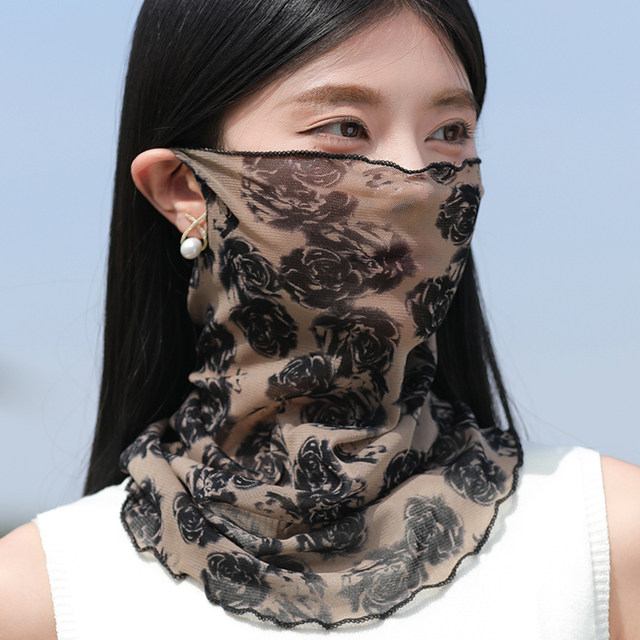 2025 new sunscreen veil summer women's thin ice silk mask mask silk ...