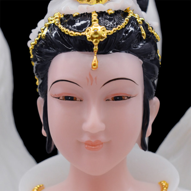 Nine girls and nine tails goddess jade powder statue home 12-inch 16 ...