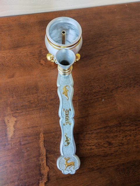 Tin hand burner Fulu incense burner hand burner silver tin alloy hand ...