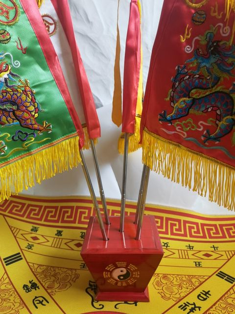 Taoist supplies five-color flag five-color dragon flag five-color ...