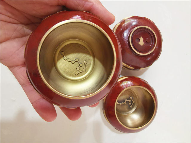 Taoist supplies large copper Bagua water bowl Tai Chi Bagua water bowl ...