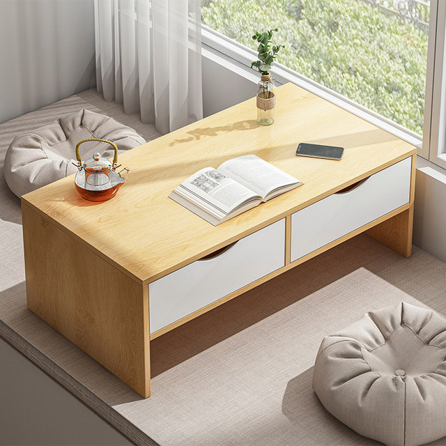 Bay window coffee table ins style tatami simple window sill balcony tea ...