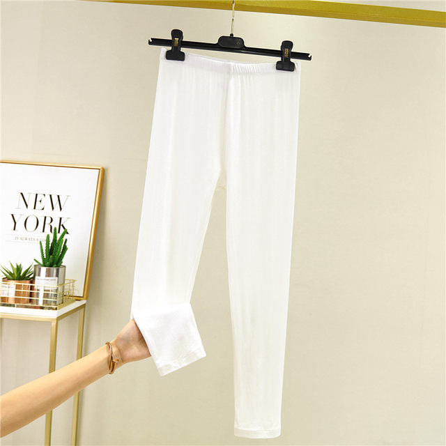 Modal black leggings women's thin section women's summer outerwear high ...