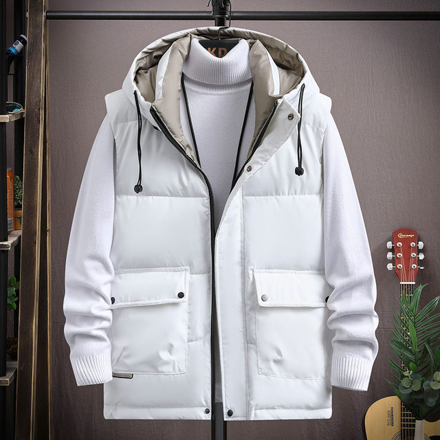 Vetener men's autumn and winter Korean version of the trend handsome and warm vest thickened ...