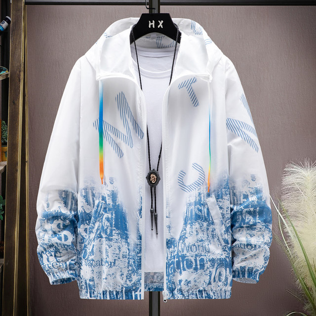 Men's 2023 summer new ice silk sunscreen jacket thin air -breathable ...