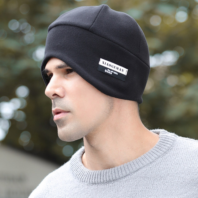 Ear protection sports hat men's winter fleece warm and thickened ...
