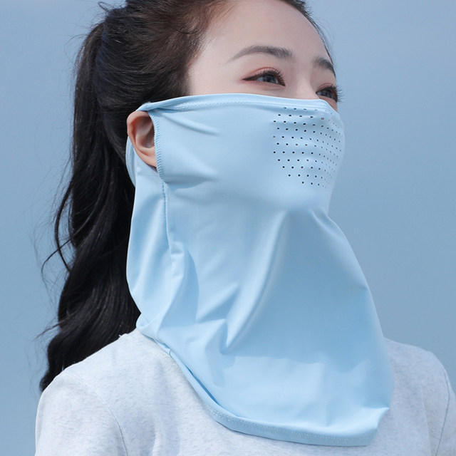 Cycling sunscreen mask for men and women covering the full face, ice ...