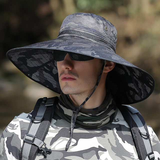New sun visor men's summer outdoor sun protection mask fishing sun hat ...