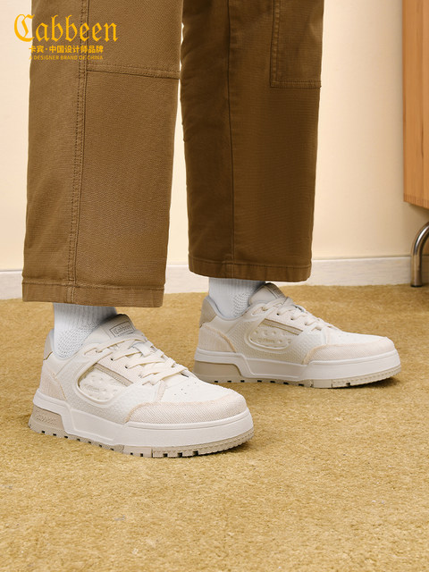 Cabbeen/Cabbeen light luxury niche high-end fashion retro casual shoes men's 2025 spring and ...