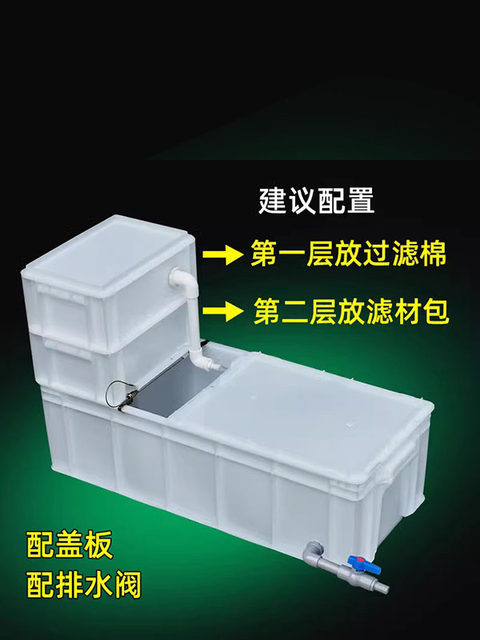 F2#cyclic filtering turtle box fish tank plastic fishing box ecological ...