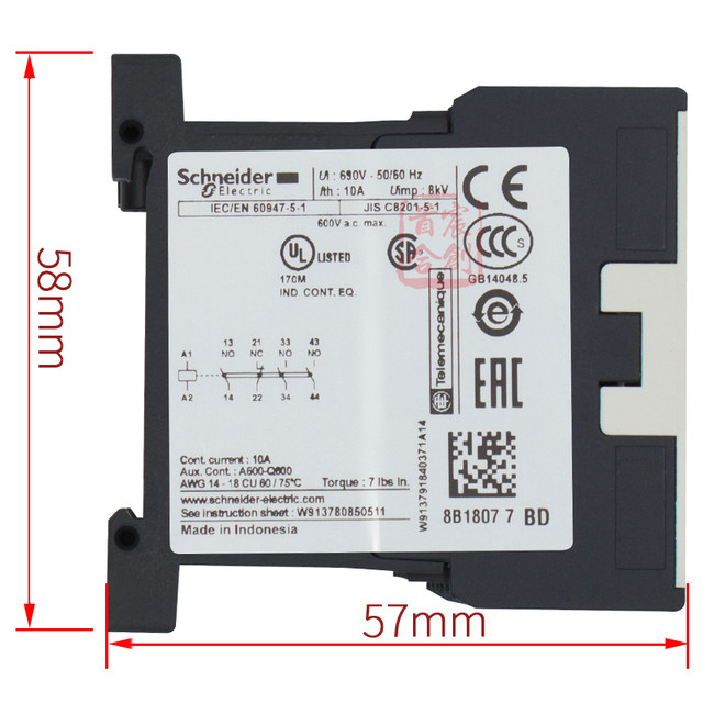 Schneider DC contactor CA3KN31BD3 coil voltage DC24V CA3-KN31BD3 ...