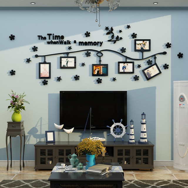 TV background decorative stickers wall photo wall acrylic 3d three ...