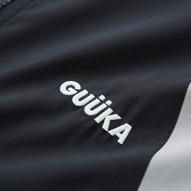 GUUKA Irregular Splicing Bomber Jacket Men's Half Turtle Collar Autumn ...