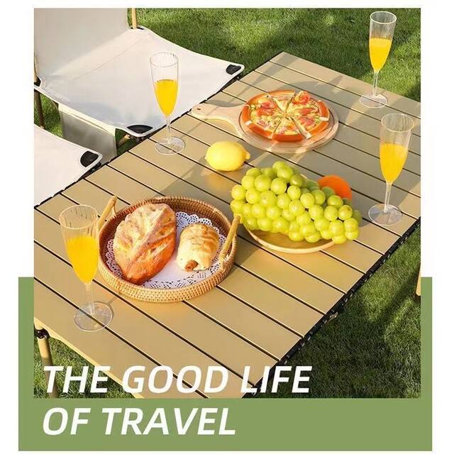 Outdoor table folding table egg roll table light portable camping ...