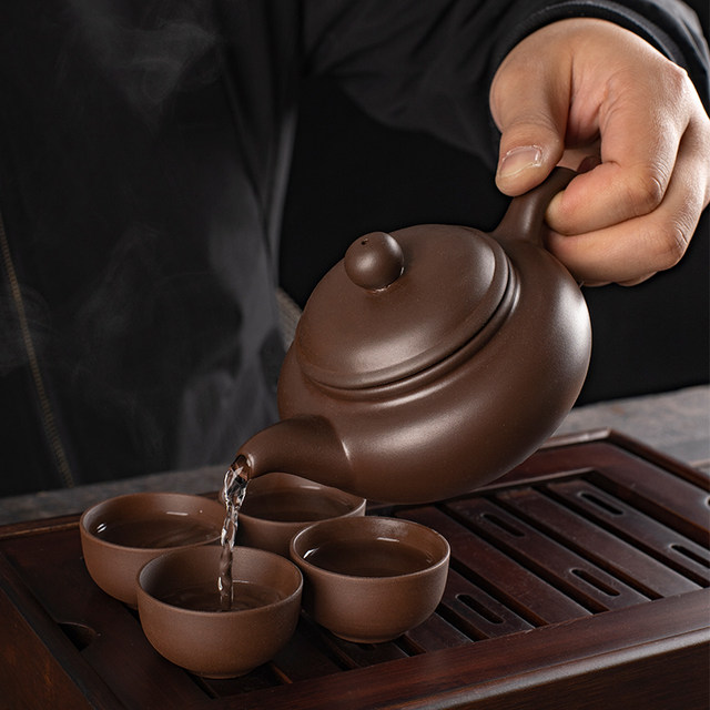 Zisha teapot purple sand large capacity large purple sand pot home kung ...