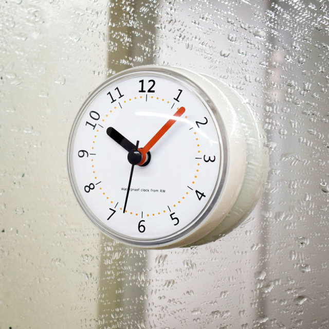 Creative small clock suction cup clock waterproof bathroom clock ...