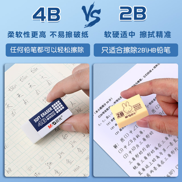 Chenguang eraser is a special white 4b eraser for students. It has less ...