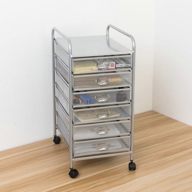 Iron A4 multi-layer file rack A3 drawer trolley office storage ...