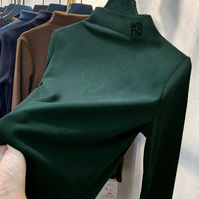 Half -high -necked bottom shirt female long sleeves 2024 autumn and ...
