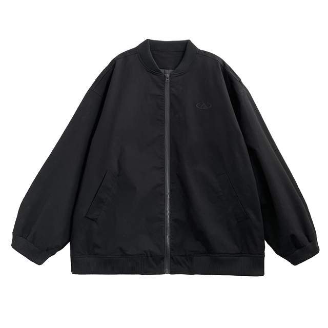 Aurocean All black Oversized Jacket Vintage Washed Cotton 1 000 needle aurocean-all-black-oversized-jacket-vintage-washed-cotton-1-000-needle