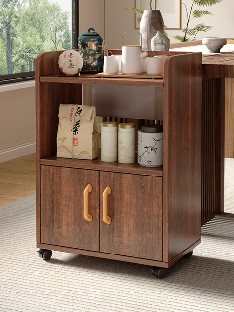 Tea cabinet storage rack home dining side cabinet mobile side table ...