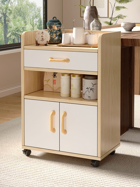 Tea cabinet storage rack home dining side cabinet mobile side table ...