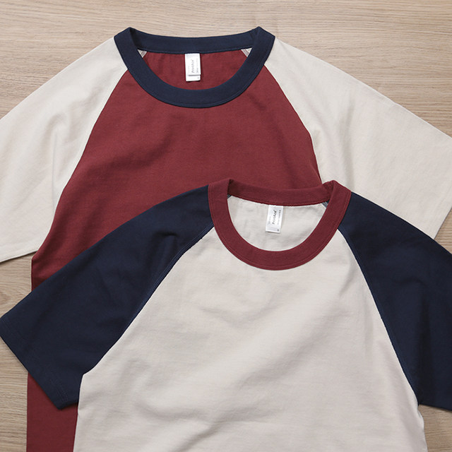Emomo men's and women's unisex Japanese color-blocked raglan horn ...