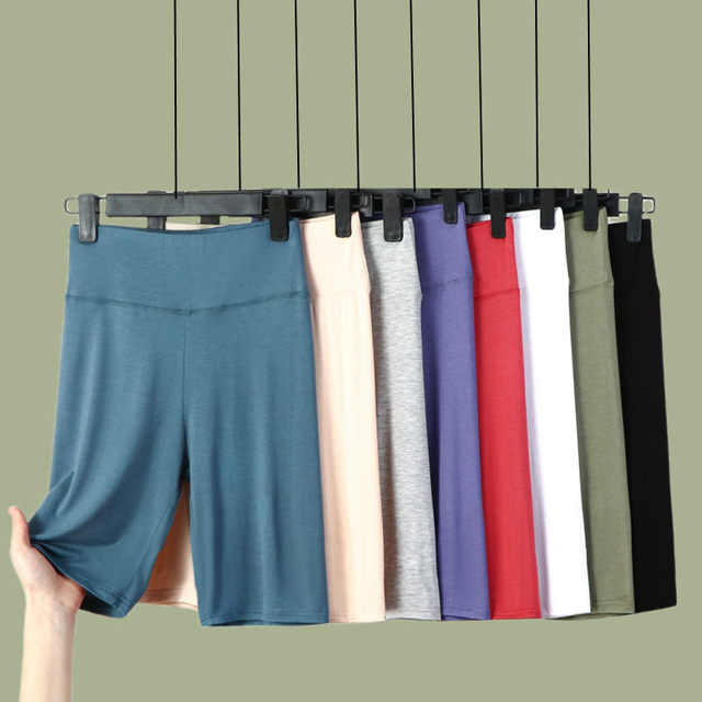 Modal high waist tummy control leggings women's safety pants shorts ...