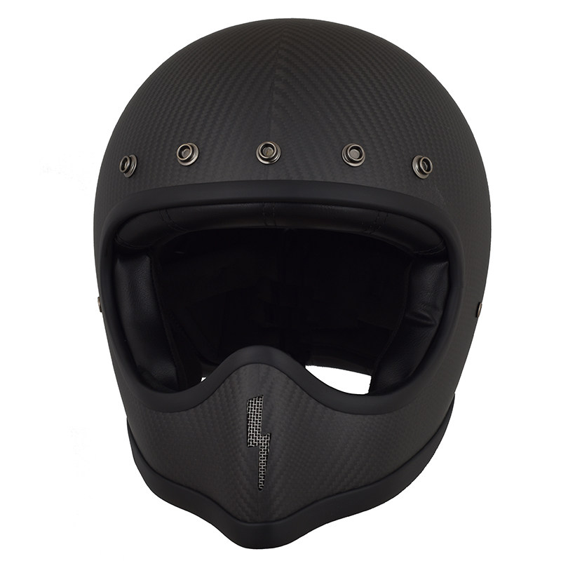 THOMPSON retro full-face carbon fiber helmet motorcycle helmet 3C ...