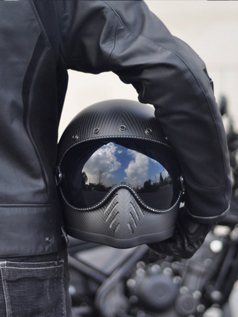 Thompson carbon fiber helmet retro cruise helmet MOTO3 classic 3C ...