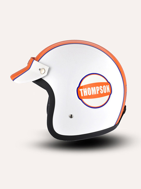 Thompson fiberglass helmet Gulf oil color retro half helmet 3C ...
