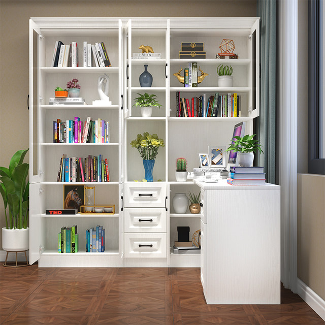 Customized bookcase computer desk student desk bookshelf learning desk ...